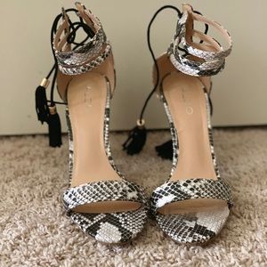 Aldo | Shoes | Snakeskin Strappy Aldo Heels | Poshmark